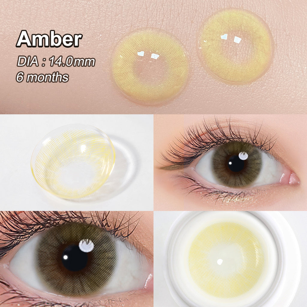 FreshGo Official - Queen Amber Colored Contact Lenses | Natural Looking