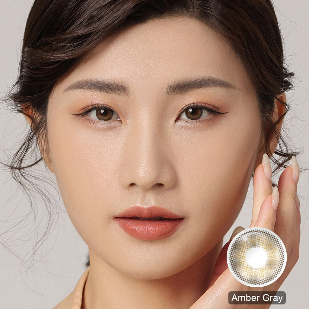 Desire Amber Gray Colored Contacts – FreshGo