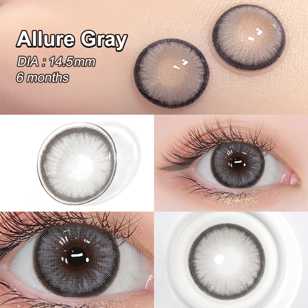 FreshGo Official - Allure Gray Colored Contact Lenses | Natural Looking